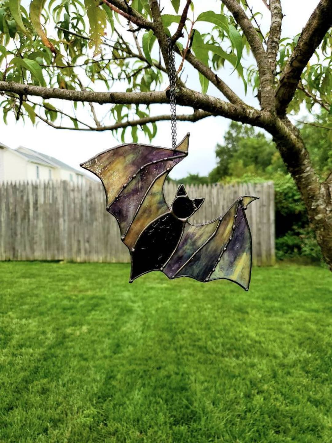 Bat Stained Glass Suncatcher, Halloween Decor, Halloween Suncatchers ...