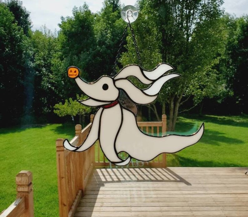 Nightmare Before Christmas Stained Glass Zero Jack | Etsy