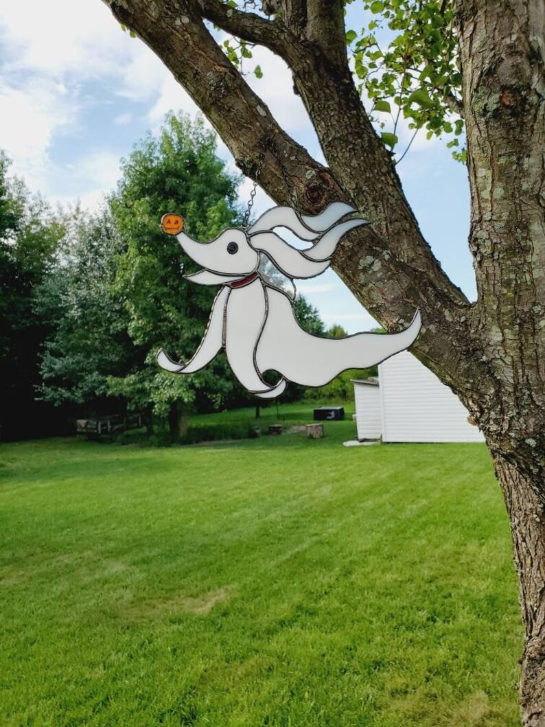 Nightmare Before Christmas Stained Glass Zero Jack | Etsy