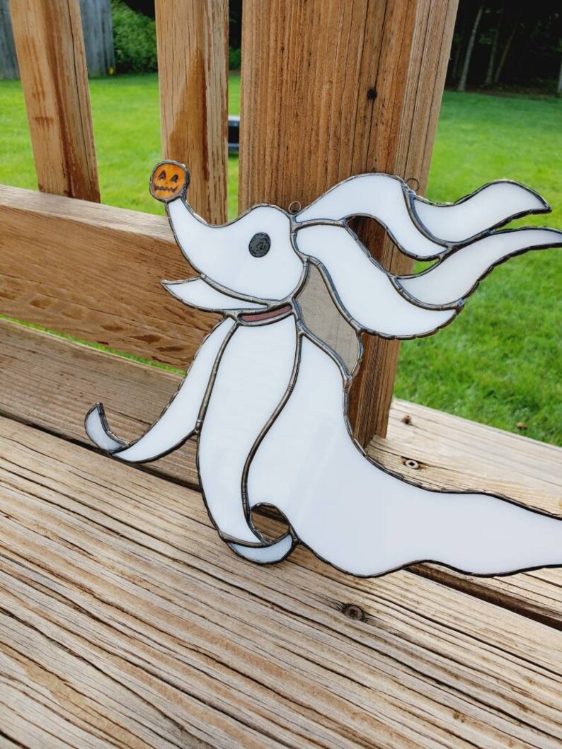 Nightmare Before Christmas Stained Glass Zero Jack | Etsy