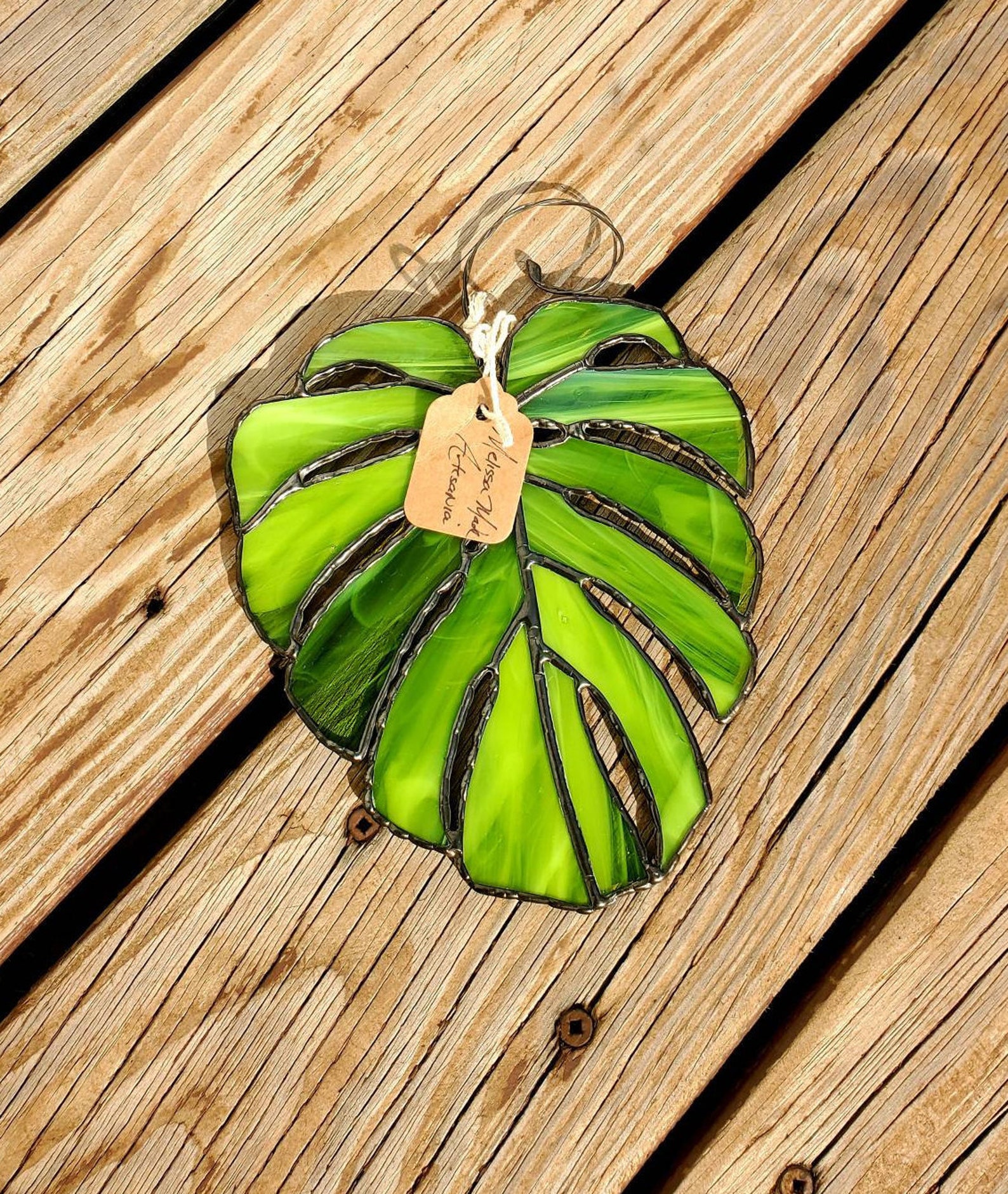 Stained Glass Monstera Leaf Suncatcher Monstera Suncatcher - Etsy