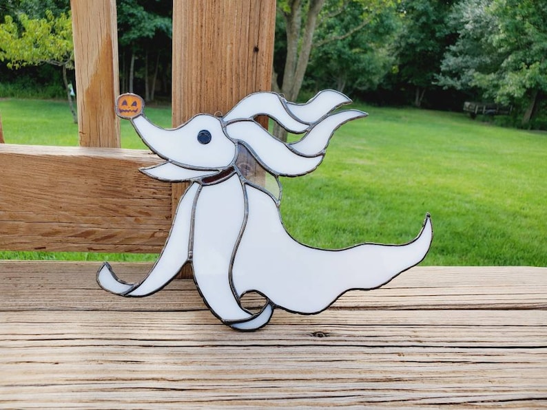 Nightmare Before Christmas Stained Glass Zero Jack | Etsy