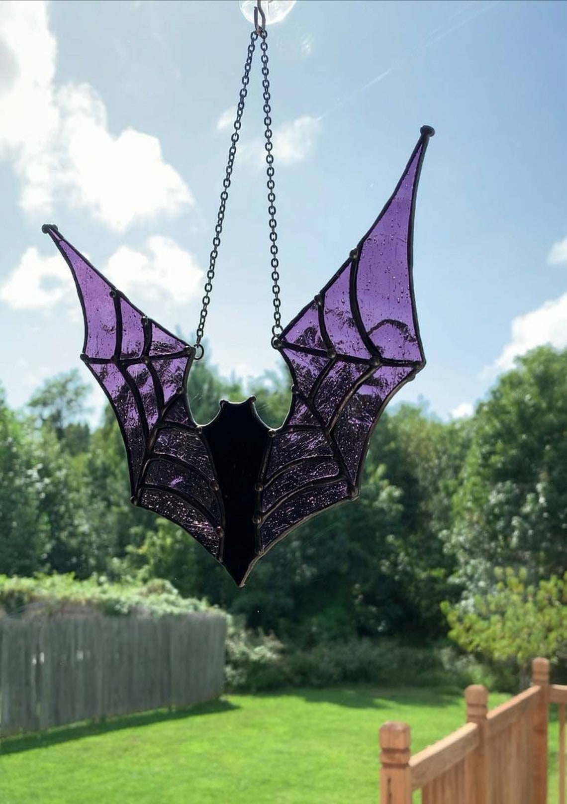 Stained Glass Bat Suncatcher Stained Glass Halloween - Etsy