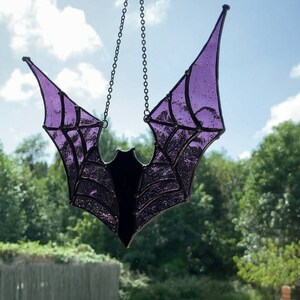 Stained Glass Bat Suncatcher, Stained Glass Halloween Decoration ...
