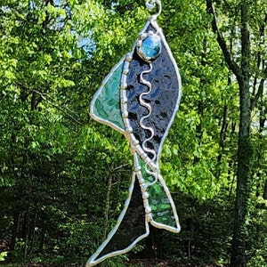 Fish Stained Glass Suncatcher, Nautical Decor, Fish Decor, Glass Fish ...