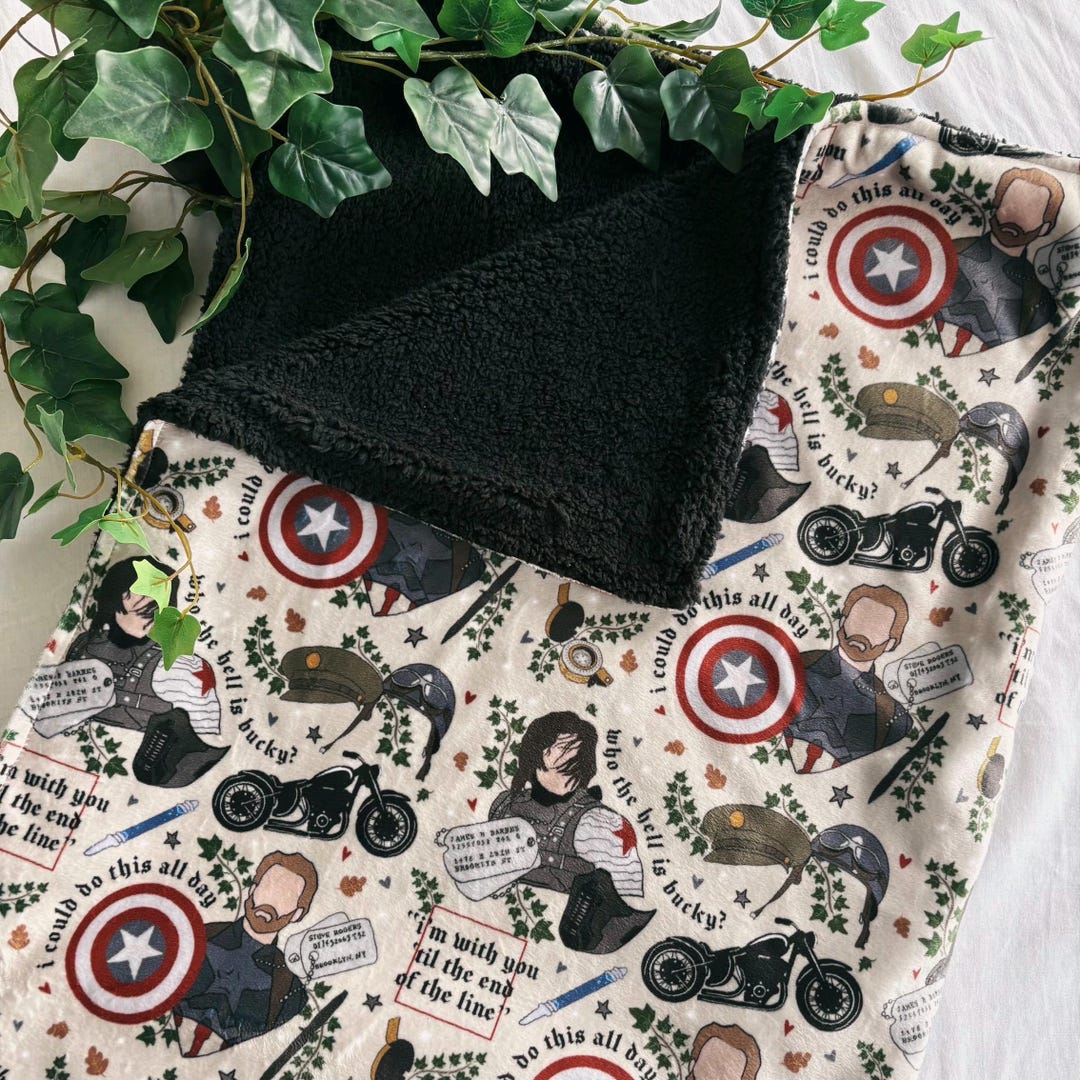 Blanket - Steve & Bucky - Pattern - Throw - (4 Week Turnaround) - Etsy ...