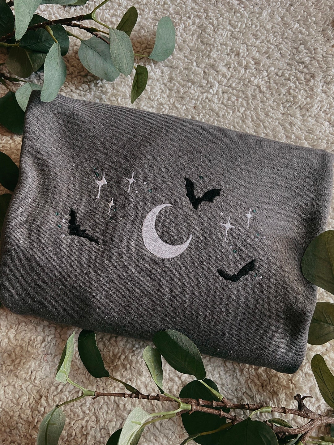 Adult Apparel - Night Sky Bats - Spooky Season - Autumn - Moon - Etsy