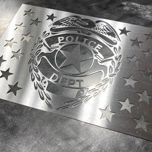 Metal Star Stencil for Wood American Flags, Police Officer Badge ...