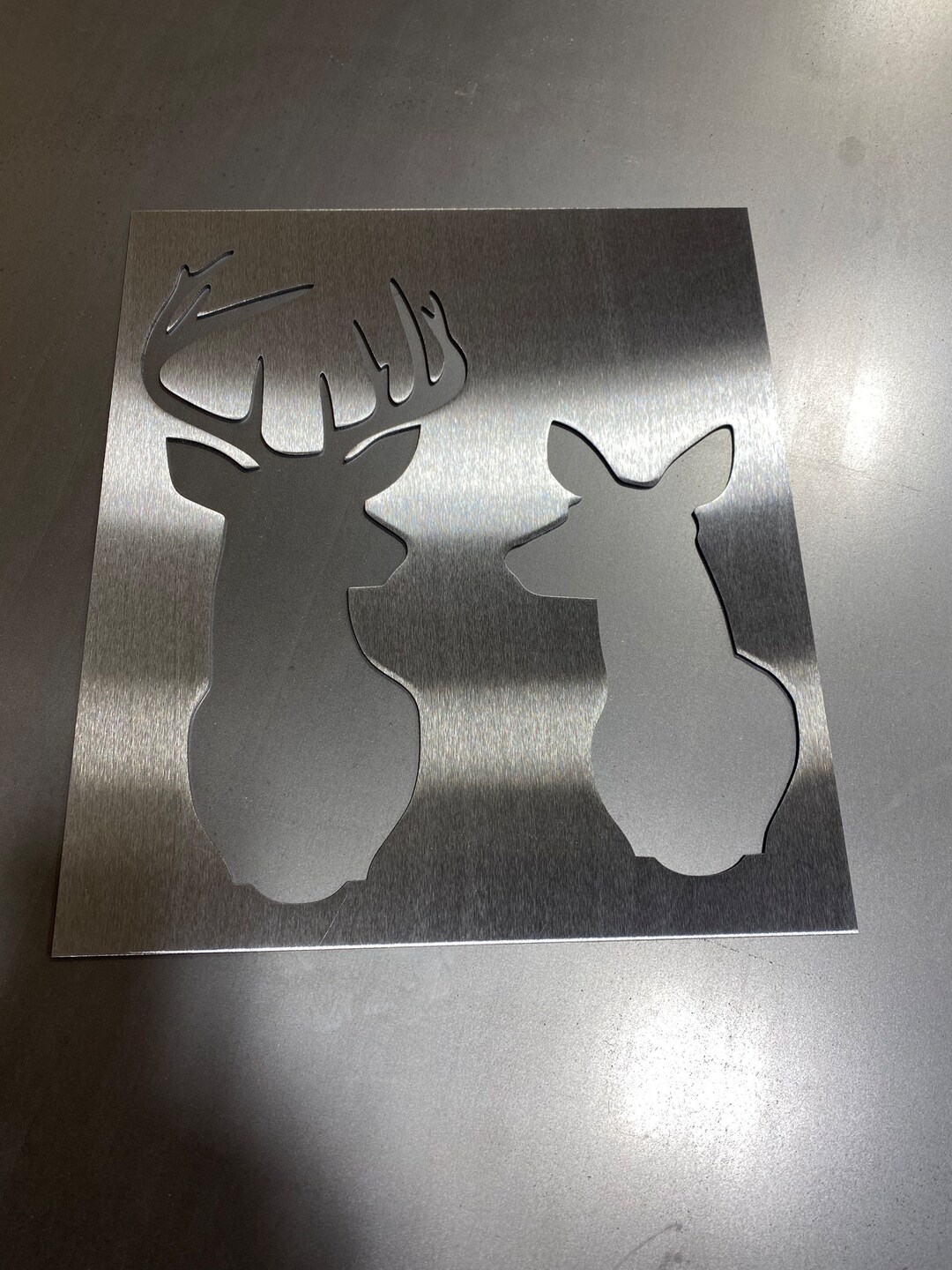 Buck and Doe Silhouette Metal Stencil, Router Stencil, Woodworking ...