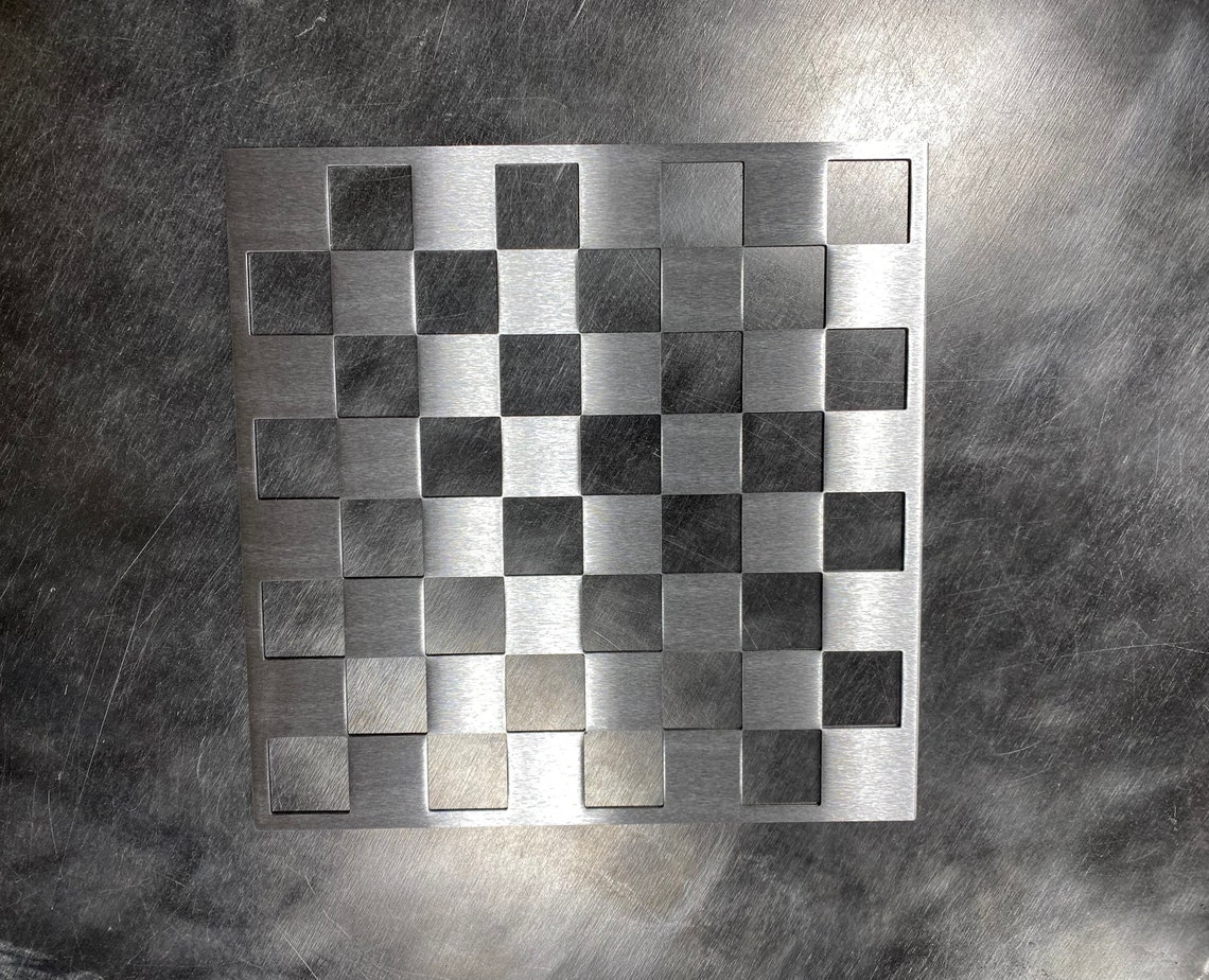 Checkers Stencil Made Out of Metal, Checker Board Stencil, Wood Craft ...