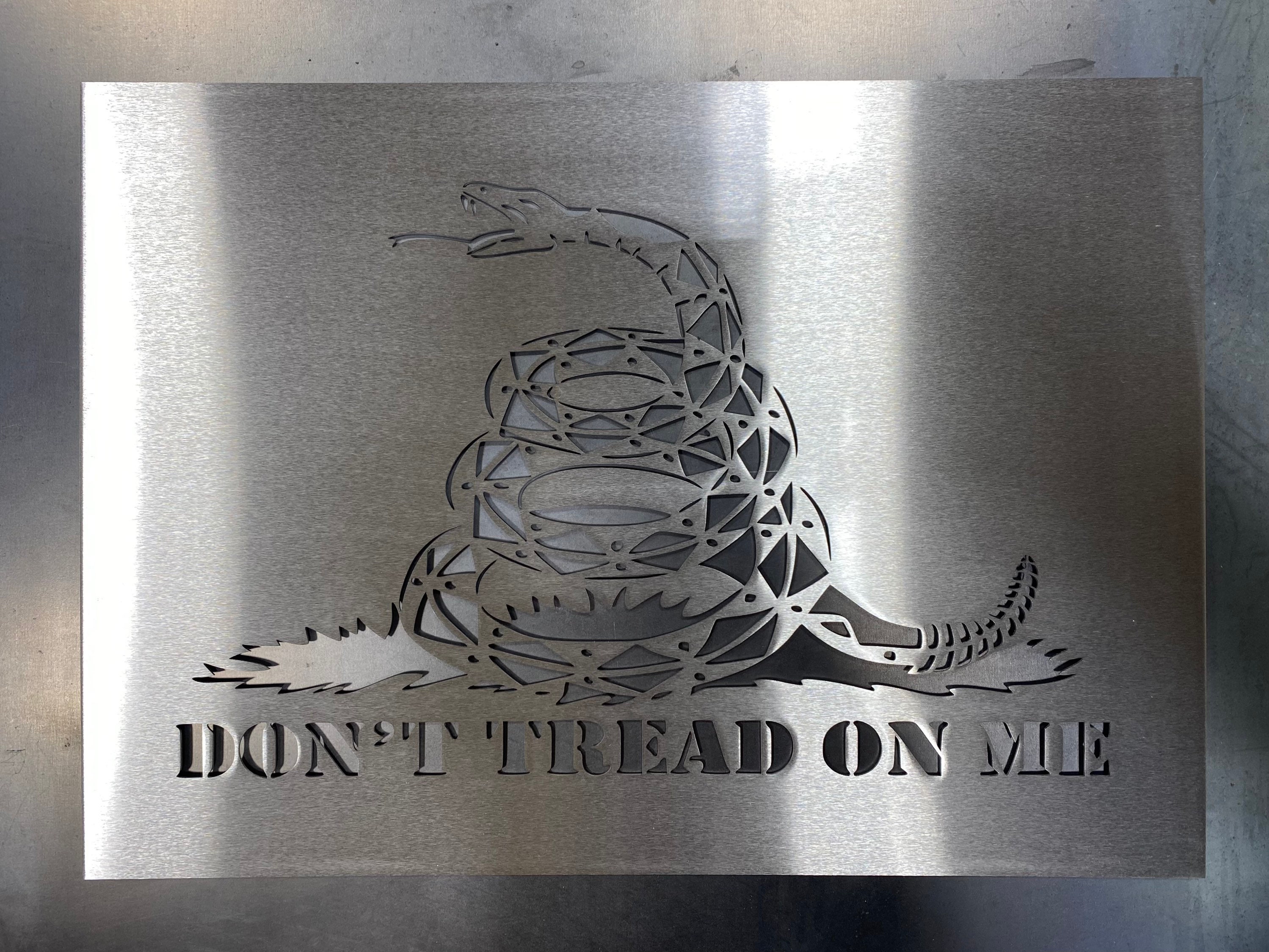 Metal Gadsden Stencil for Wood American Flags, Metal Router Stencil ...
