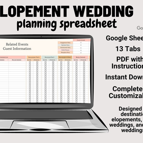 Elopement Planning Template - Etsy