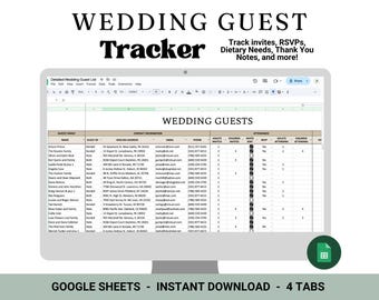 Wedding Guest List Spreadsheet Wedding Seating Chart Template Excel ...