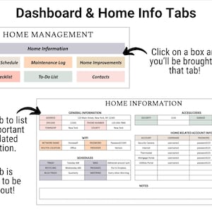 Home Management Planner: Google Sheets Template (instant Digital ...