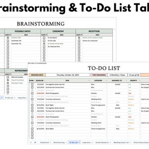 Elopement Wedding Planner: Google Sheets Template (instant Digital ...