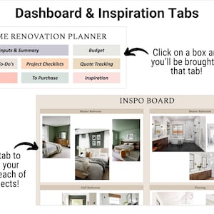 Home Renovation Tracker: Google Sheets Budget Template (digital ...