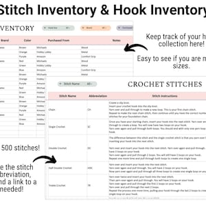 Crochet Planning Spreadsheet Bundle: Google Sheets Template (digital ...