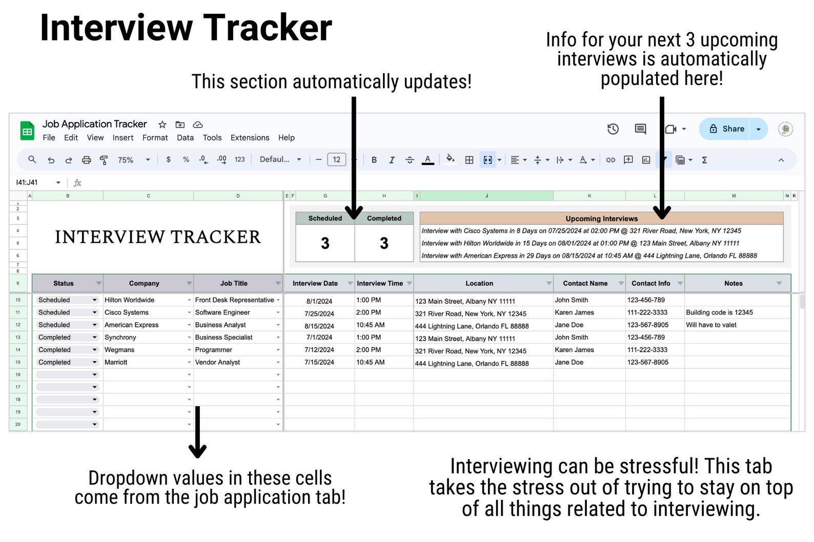 Job Application Tracker: Google Sheets Template (digital Download) - Etsy