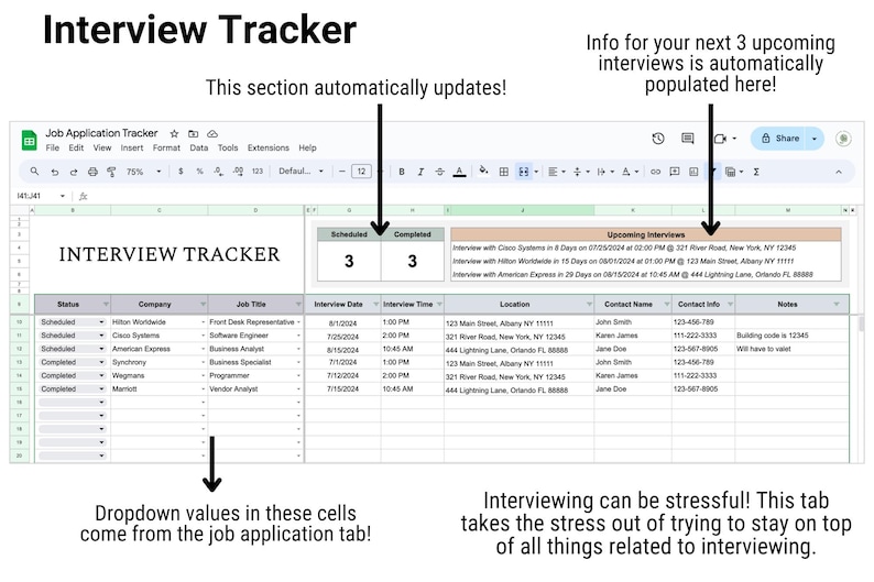 Job Application Tracker: Google Sheets Template (digital Download) - Etsy