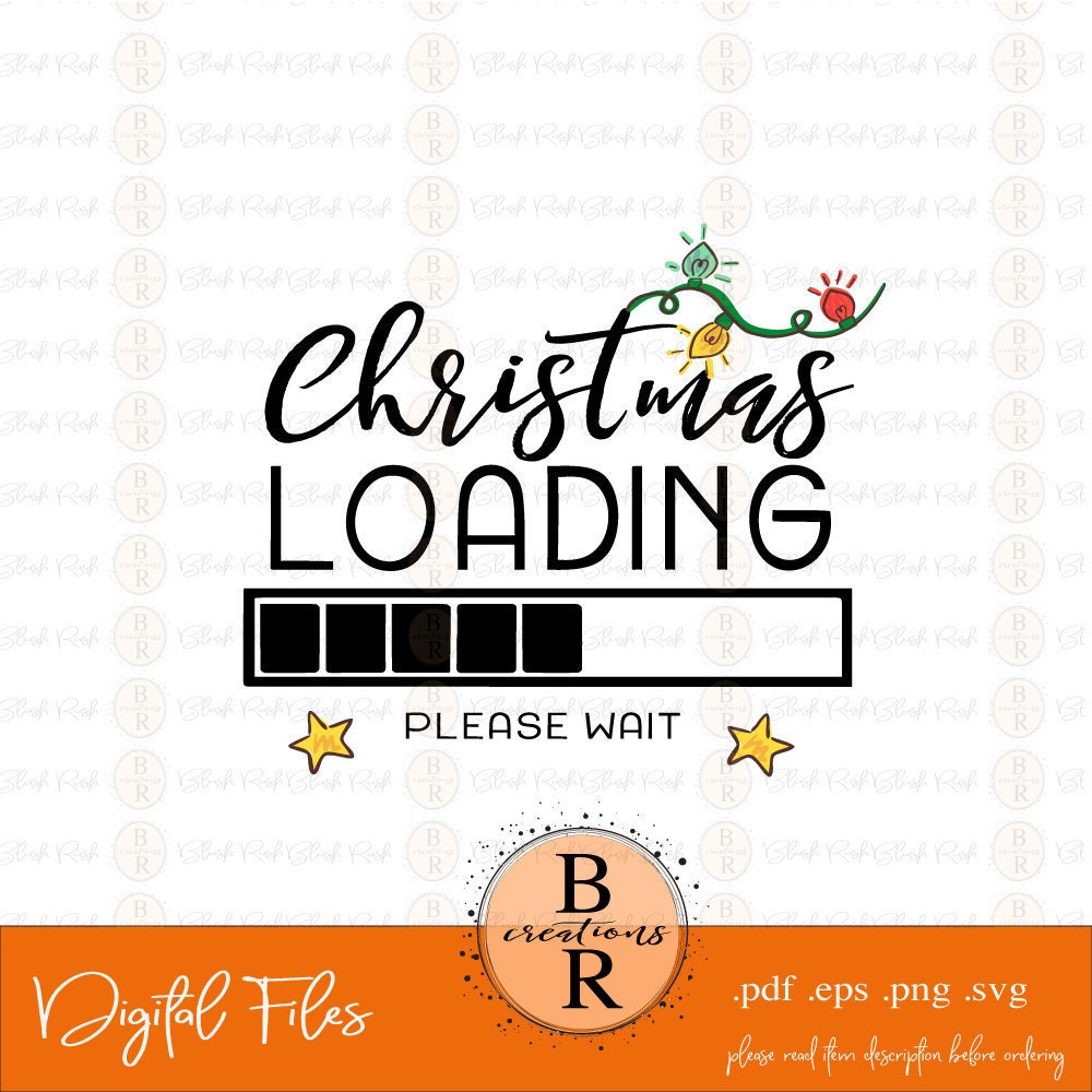Christmas Loading Svg Instant Download Happy Holidays Svg - Etsy
