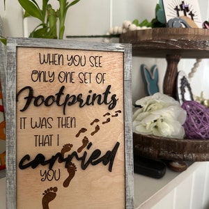 Footprints Svg , One Set of Footprints, Religious Svg, Inspirational ...
