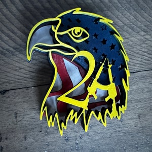 Eagle American Flag SVG Laser, Eagle American Flag With 2A SVG, Eagle ...