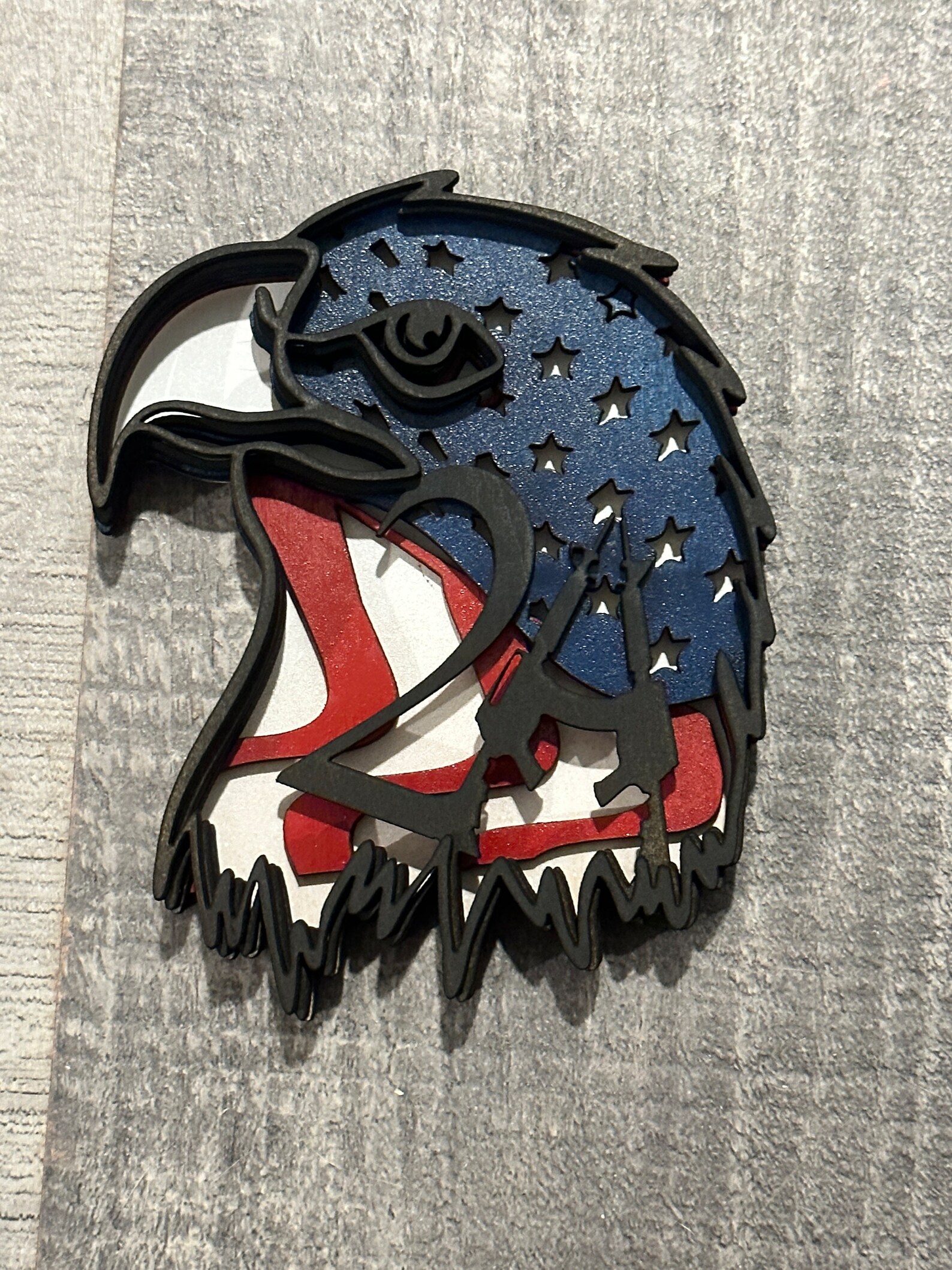 Eagle American Flag SVG Laser, Eagle American Flag With 2A SVG, Eagle ...