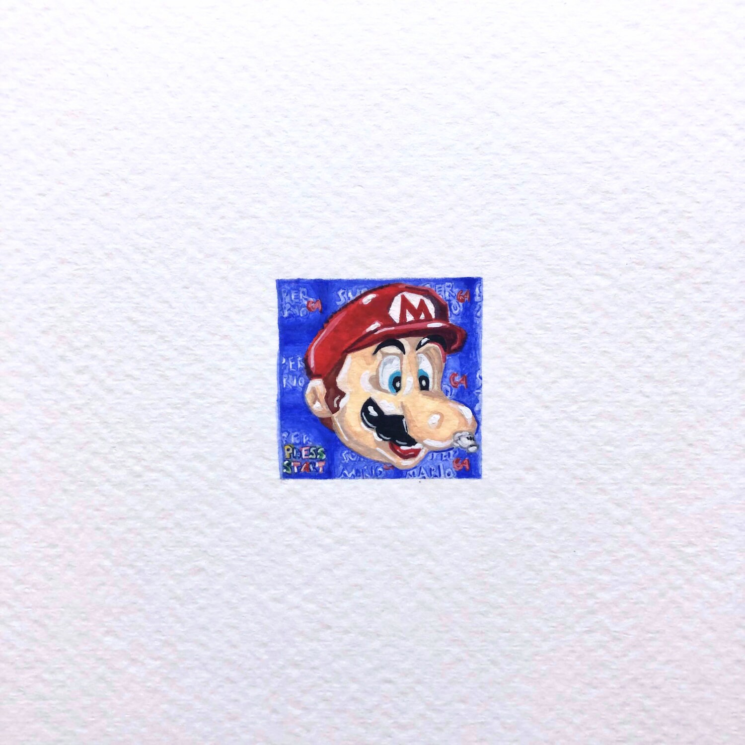 Super Mario 64 Inspired press Start Tiny Art print - Etsy