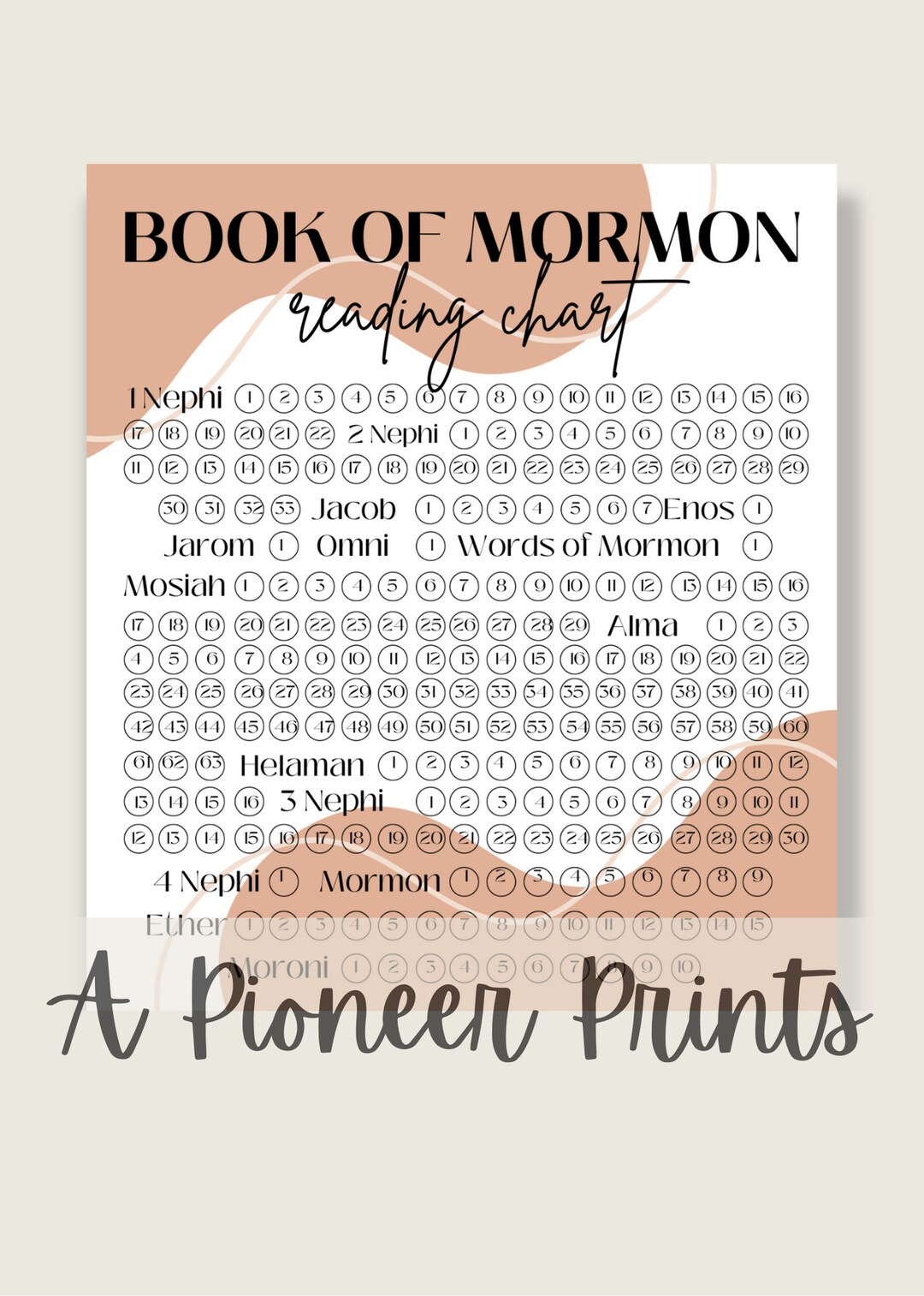 Book of Mormon Reading Chart - Etsy