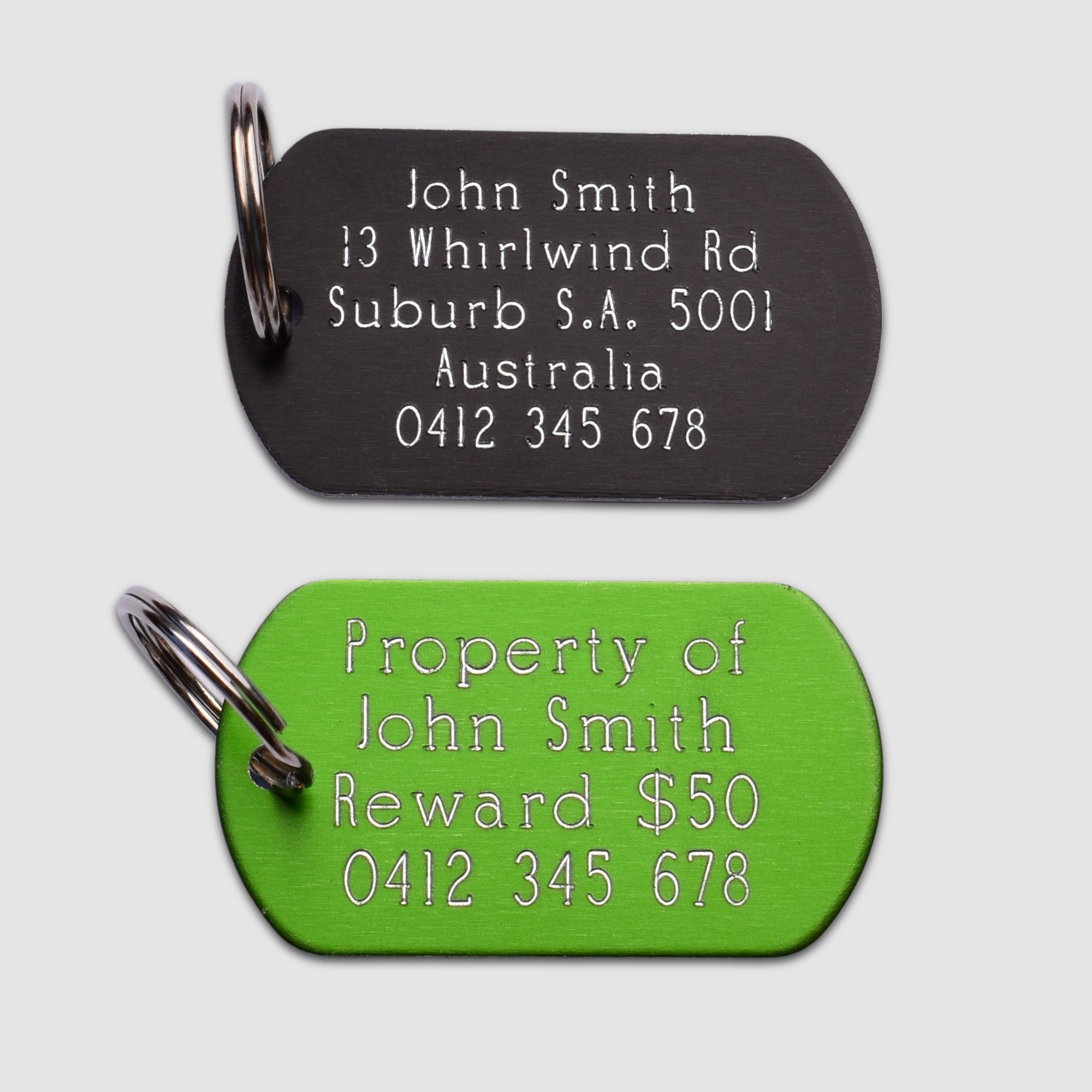 Engraved Military Dog Tags ID Tag Personalised Name Tag 51 X 29mm ...