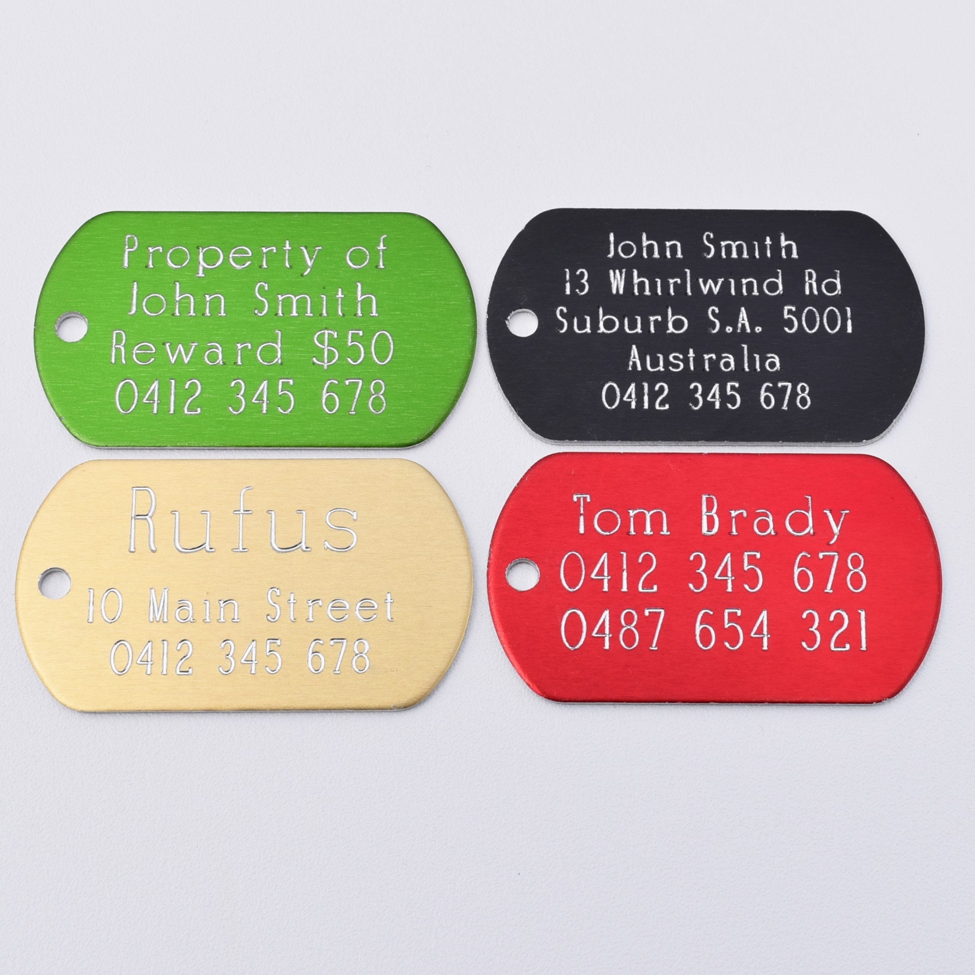 Engraved Military Dog Tags ID Tag Personalised Name Tag 51 X 29mm ...