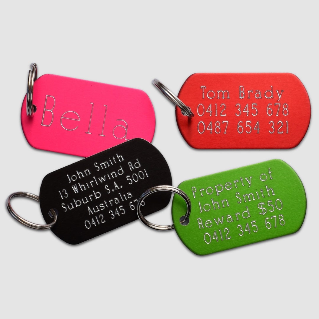 Engraved Military Dog Tags ID Tag Personalised Name Tag 51 X 29mm - Etsy