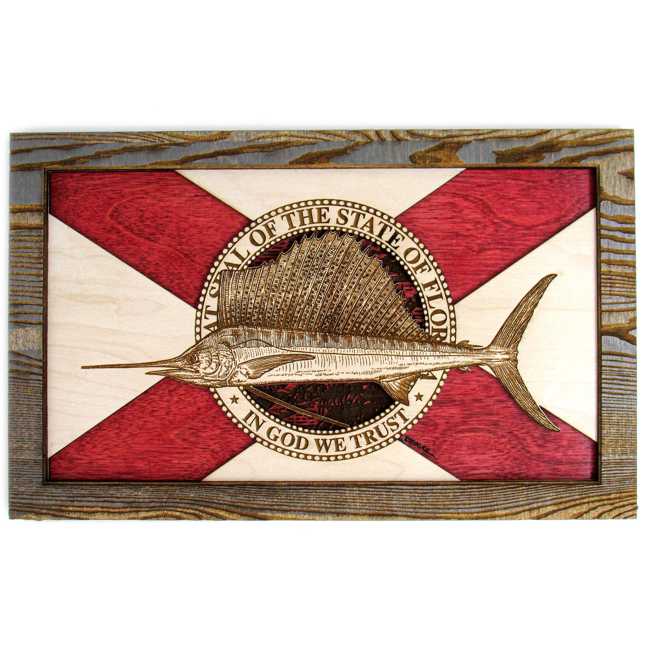 Sailfish Florida Flag Art - Etsy