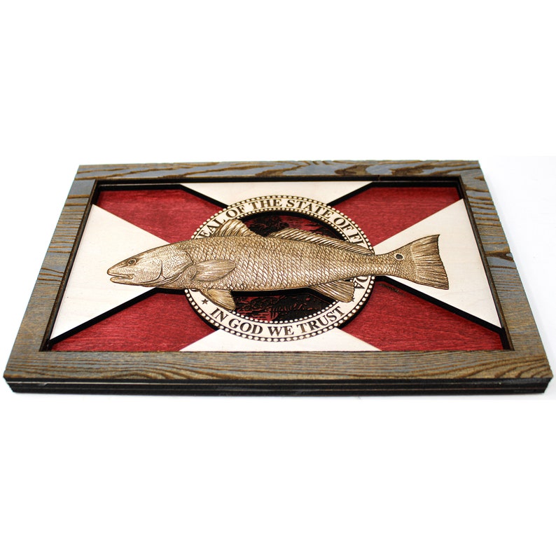 Redfish Florida Flag Art - Etsy