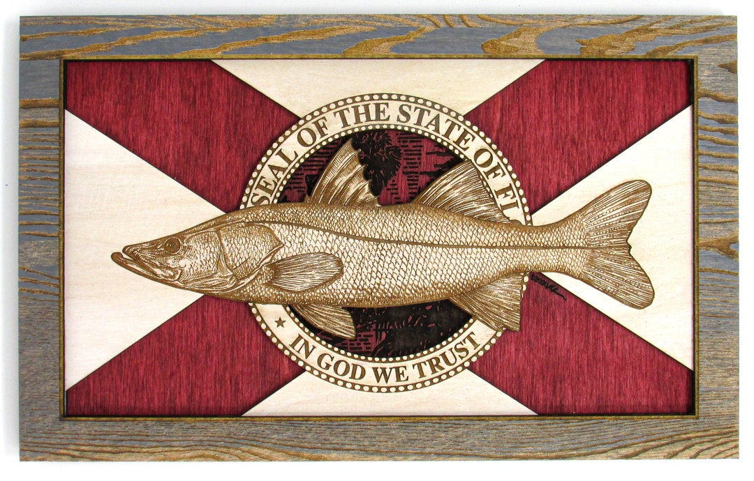 Snook Florida Flag Art - Etsy