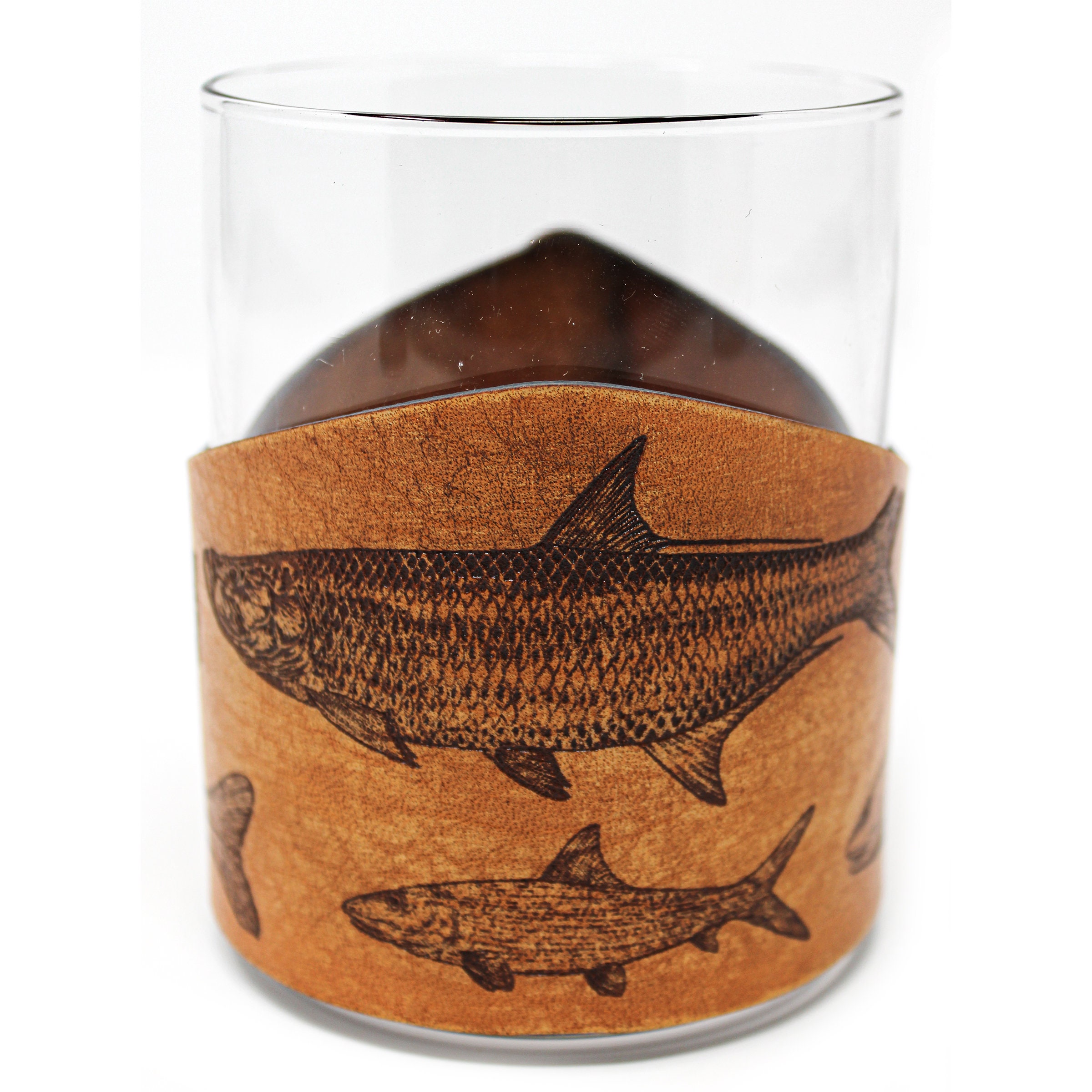 Whiskey Glass Leather Wrap Full Slam Set - Etsy