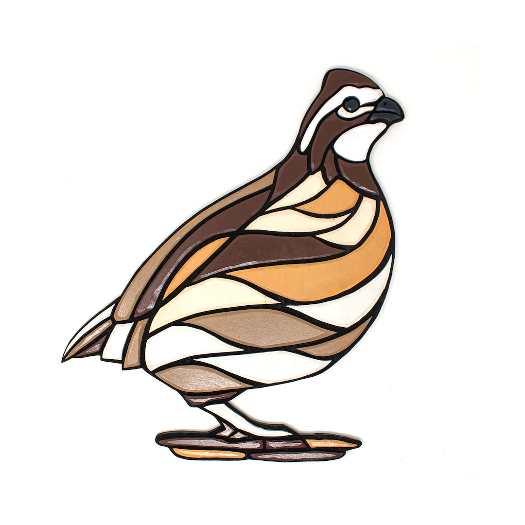 Wall Art - Limited Edition - Quail on Alert 3D Wood Mosaic Art - Etsy