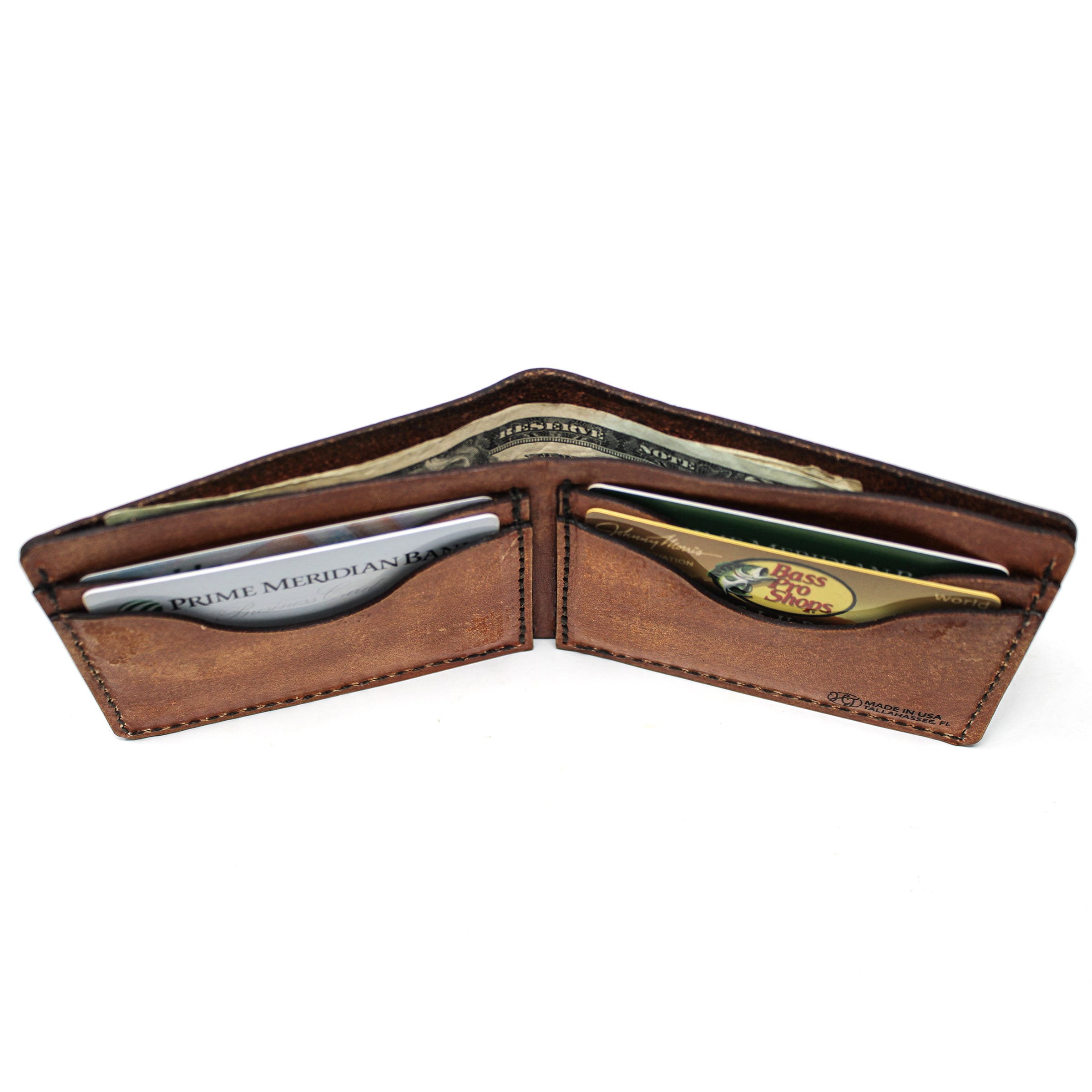 Leather Bill Fold Wallet - Saltwater Fishing List - Etsy