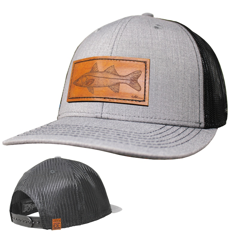OE - Trucker Performance Hat - Snook Leather Patch - Etsy