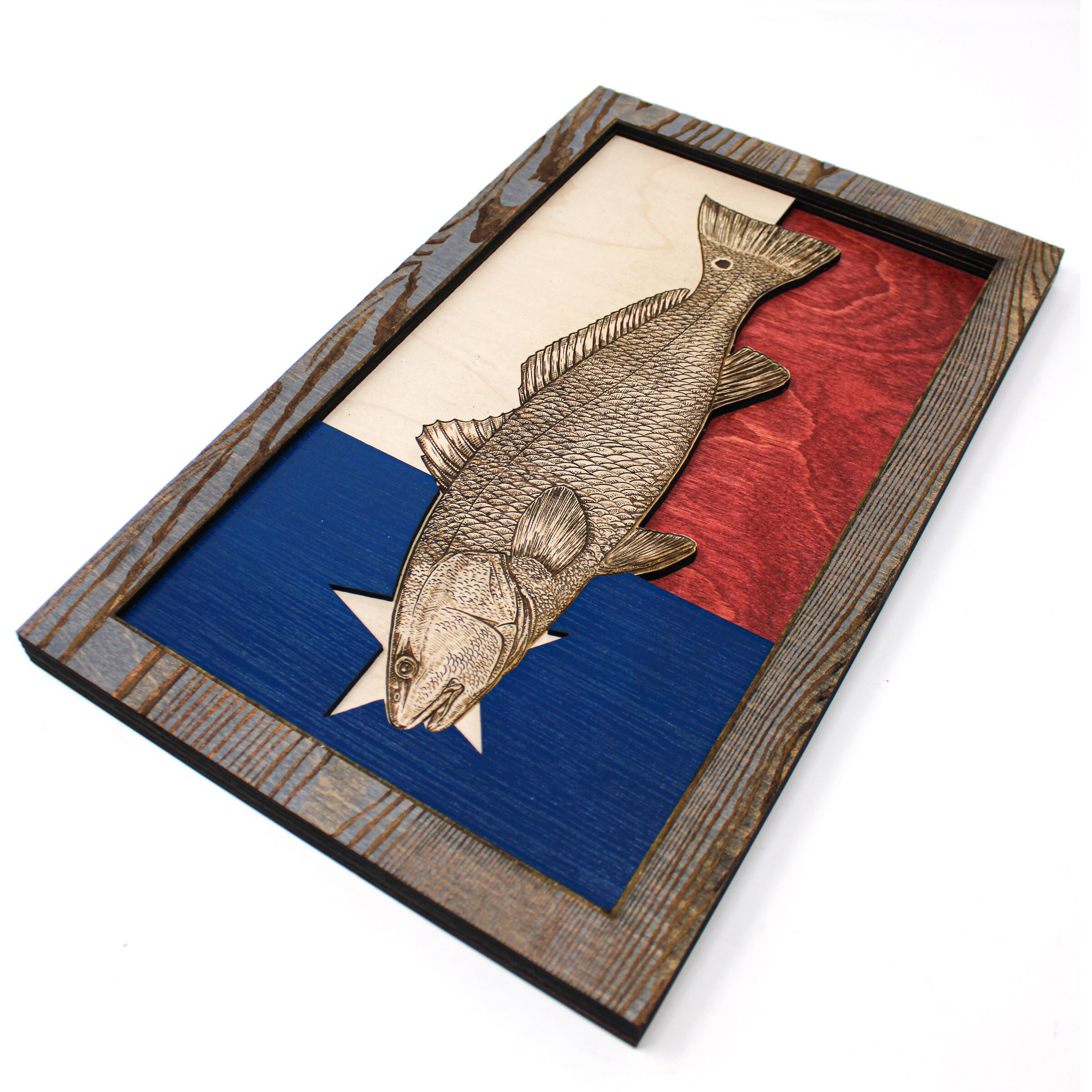 Redfish Texas Flag Art - Etsy
