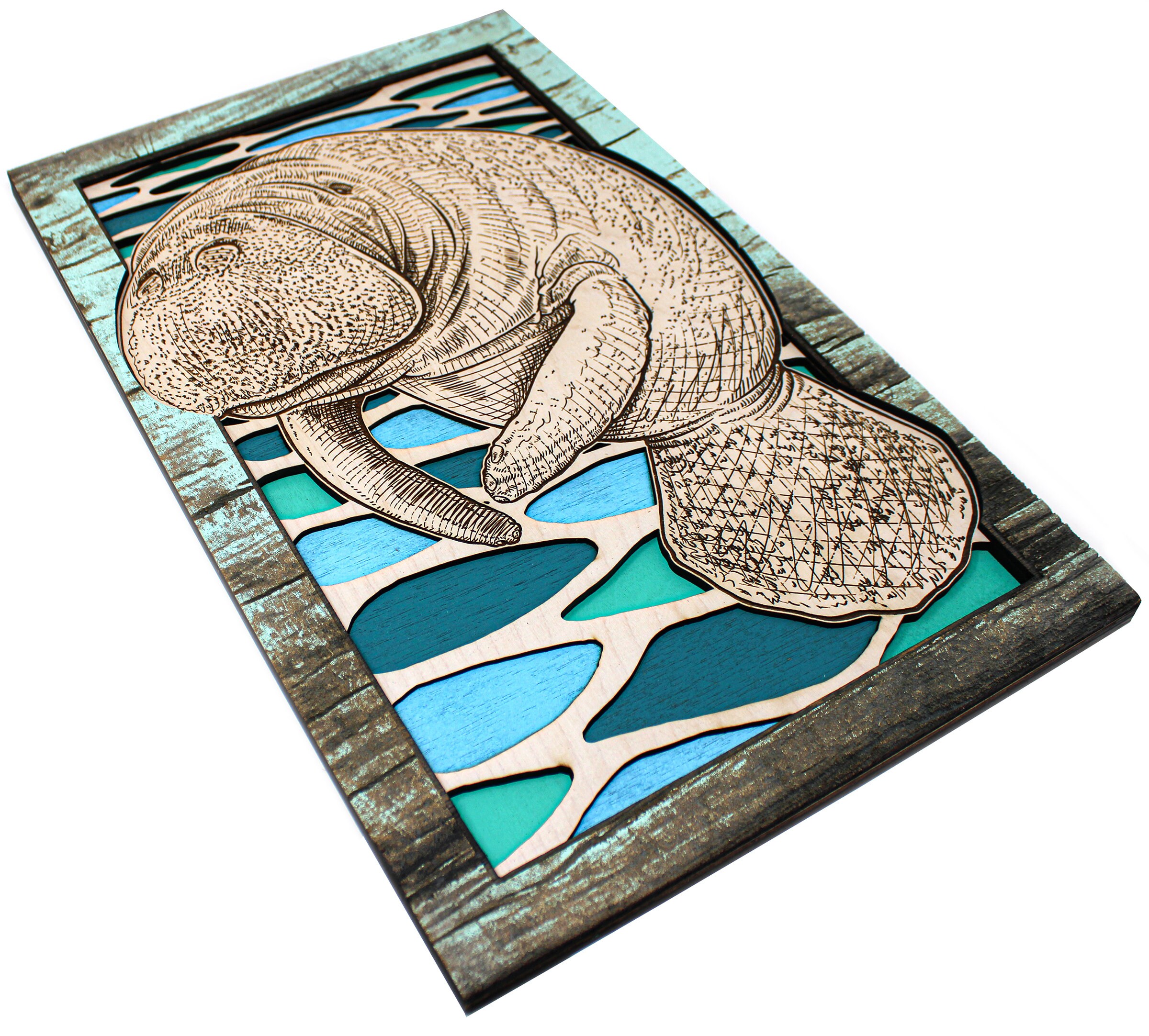 Wall Art Manatee Flow - Etsy New Zealand