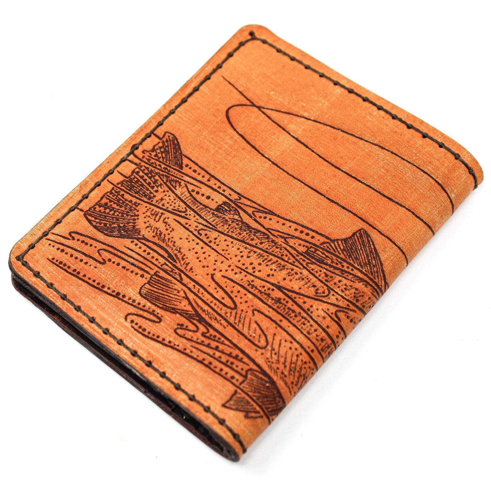 Leather Wallet Rainbow Trout - Etsy New Zealand