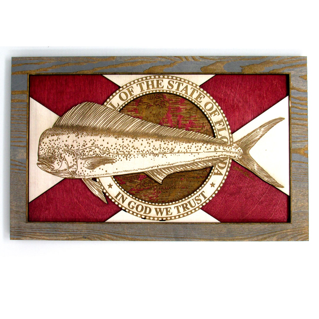 Mahi Florida Flag Art - Etsy