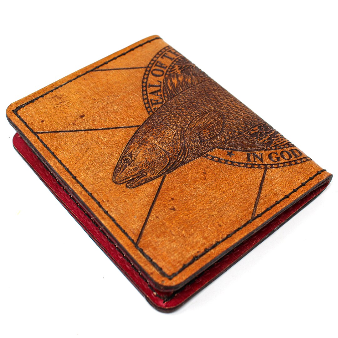 Leather Wallet - FL Flag - Redfish - Etsy