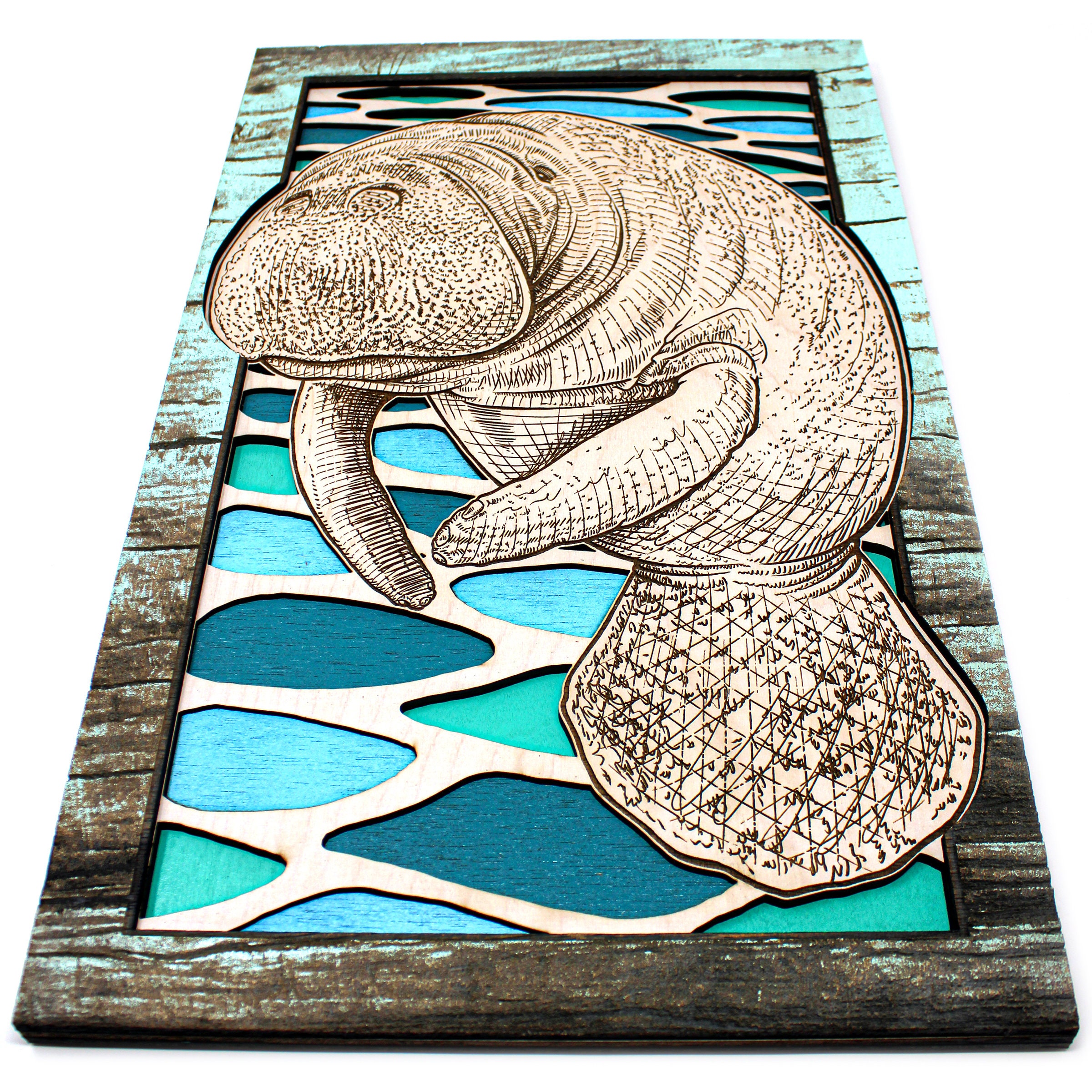 Wall Art Manatee Flow - Etsy New Zealand