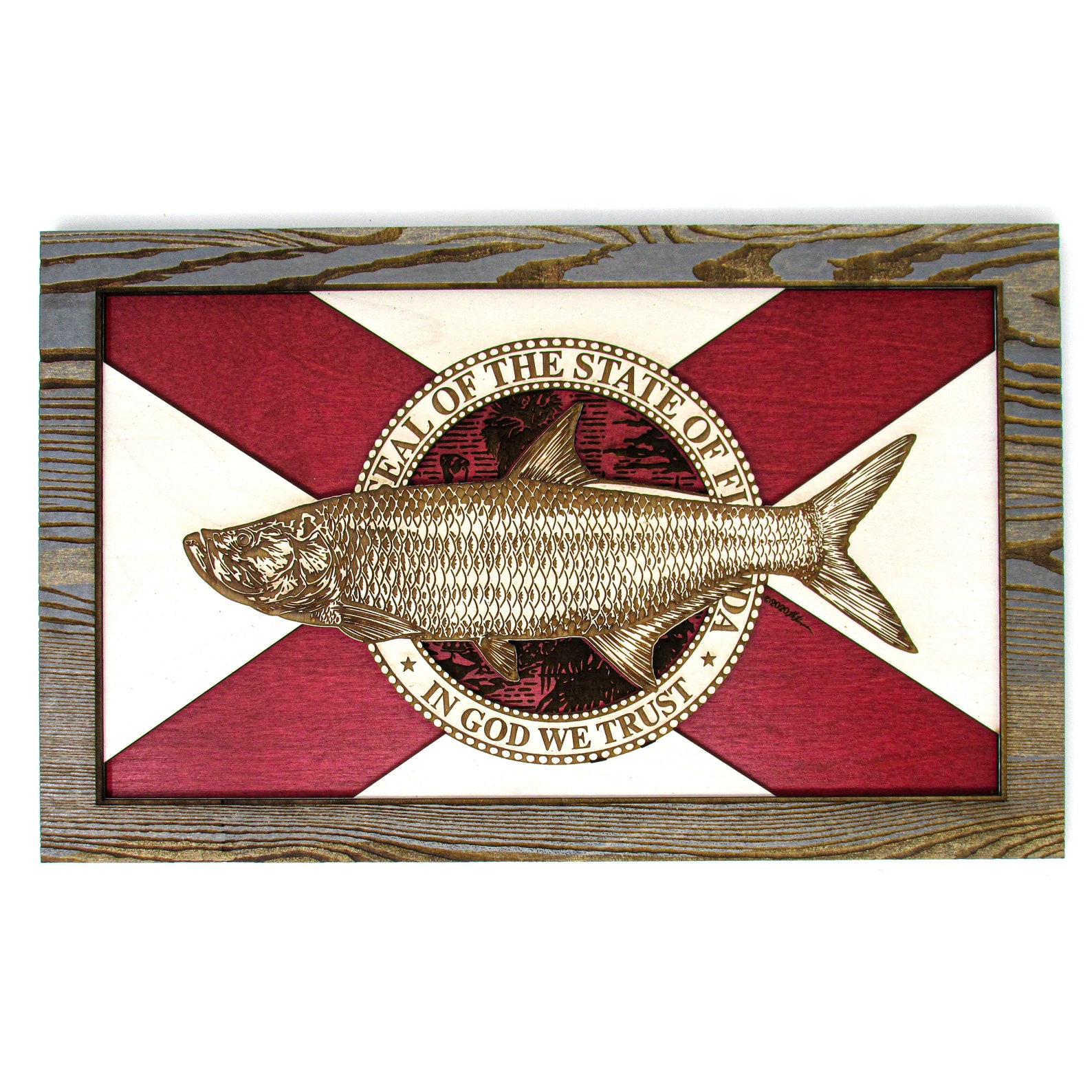 Tarpon Florida Flag Art - Etsy