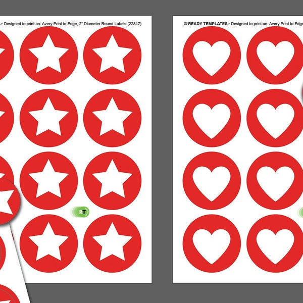 Avery 22807 Template - Etsy