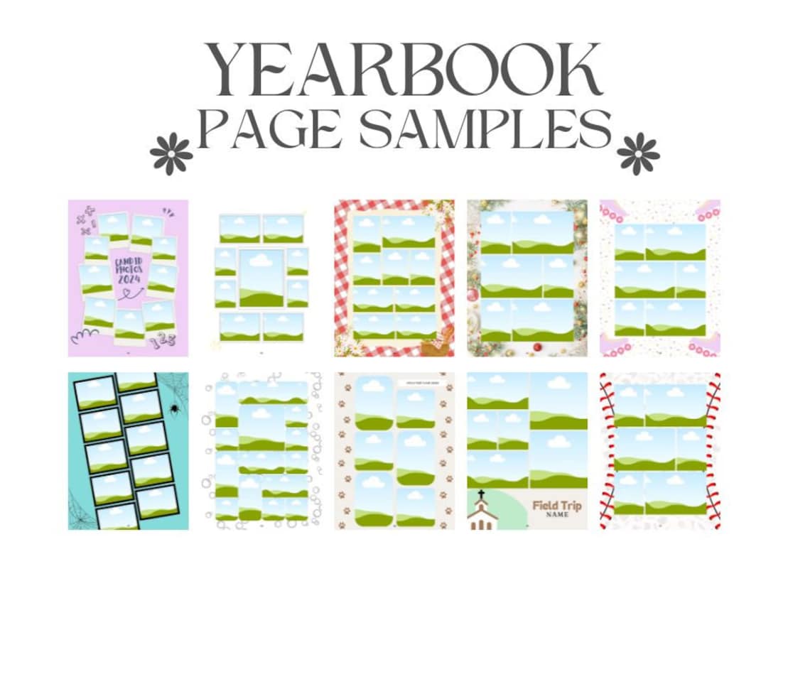 Customizable Yearbook Canva Template - 56 Pages, 26 Spreads, Canva ...