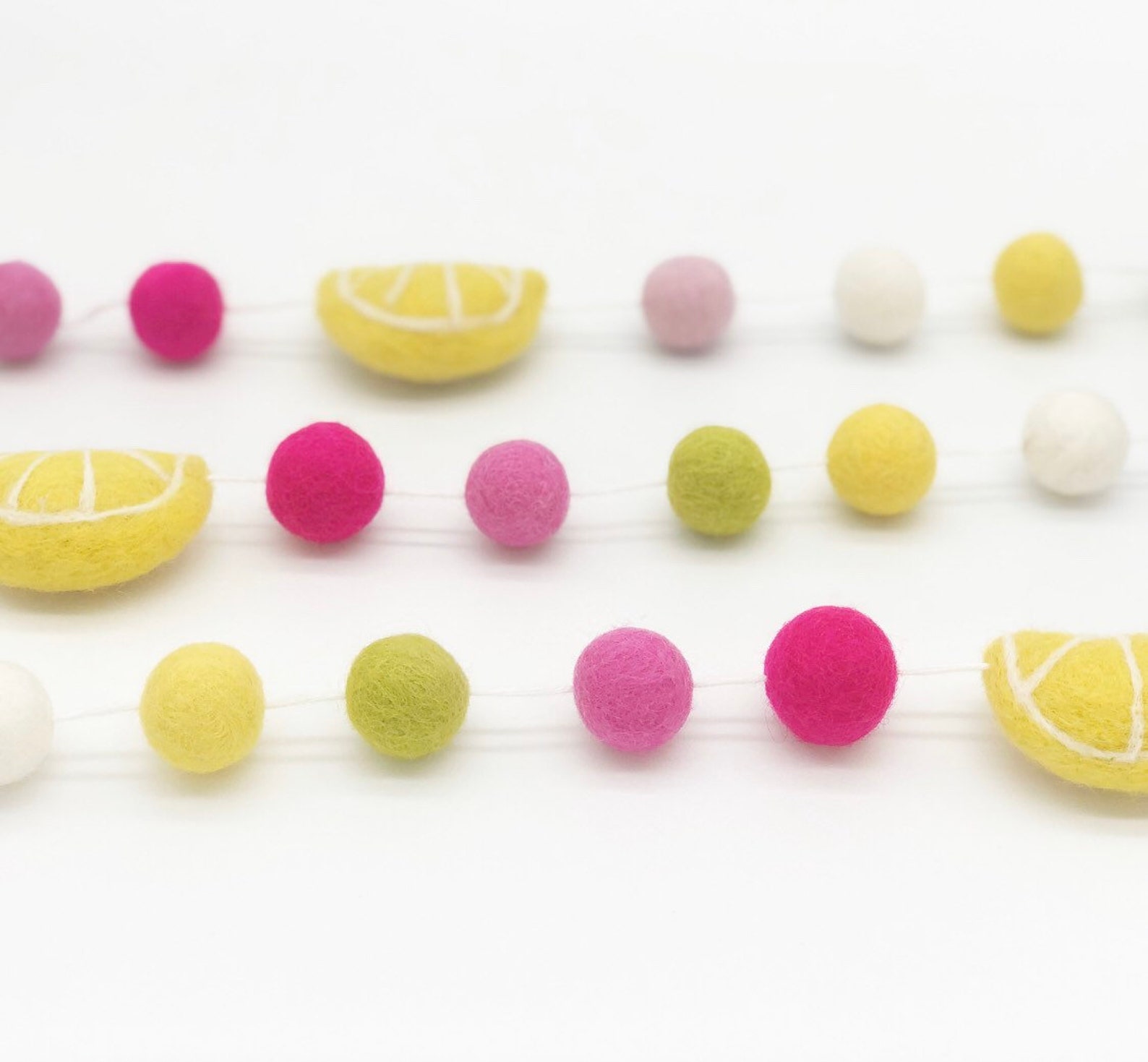 Lemon Garland/pink Lemonade/lemon Decor/ Fruit Garland/ Lemon Party ...