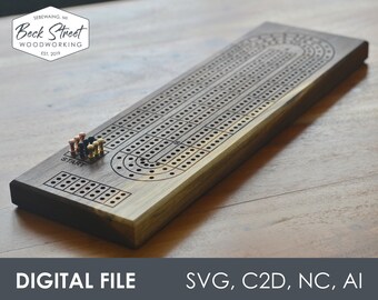 Cribbage Board Svg Cnc | Etsy